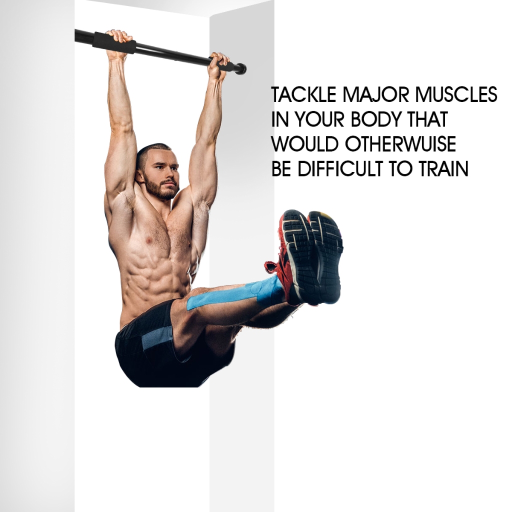150KG Door Horizontal Bar Bar MAX100cm Pull Ups Bar Adjustable Gym Bar ...
