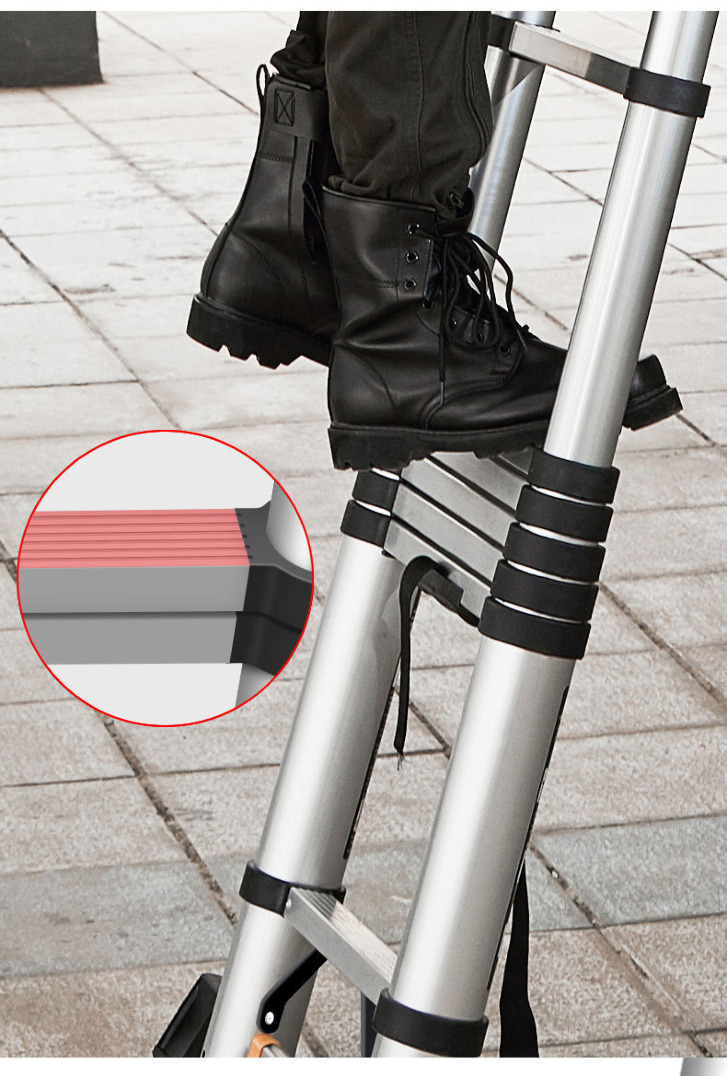 Ladder Alloy Aluminum Ladder multi-functional telescopic ladder ...