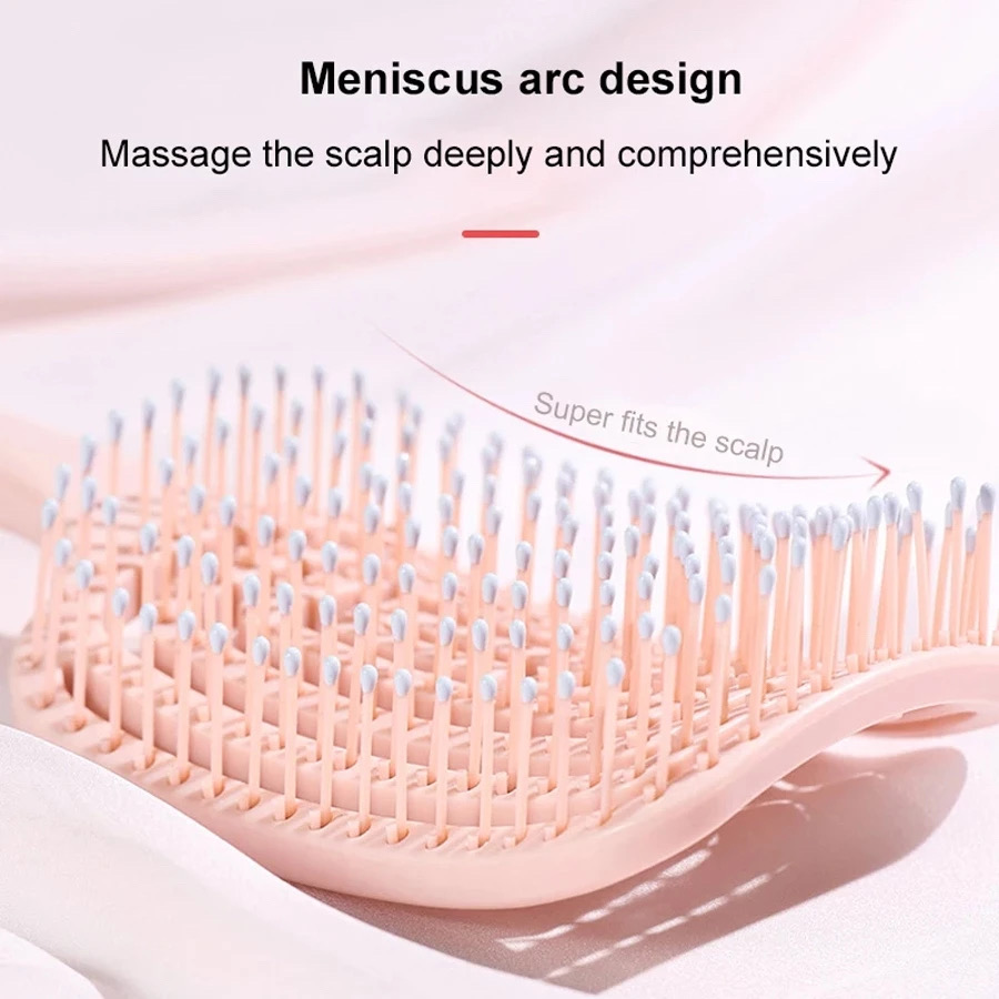 Fashion Big Curved Comb Curly Hair Fluffy Styling Comb Air Cushion Hair ...