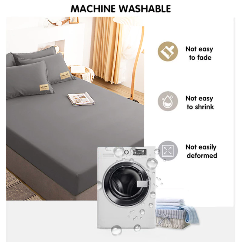 3in1 Fully Garterized Plain Bedsheets Bedsheet No Lukot No Gusot Queen ...