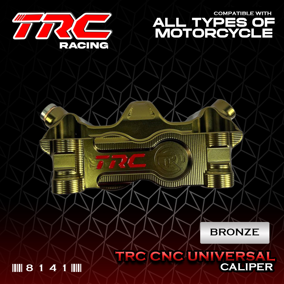 TRC Racing Universal CNC Brake Caliper 4 POT Ceramic Pistons w ...
