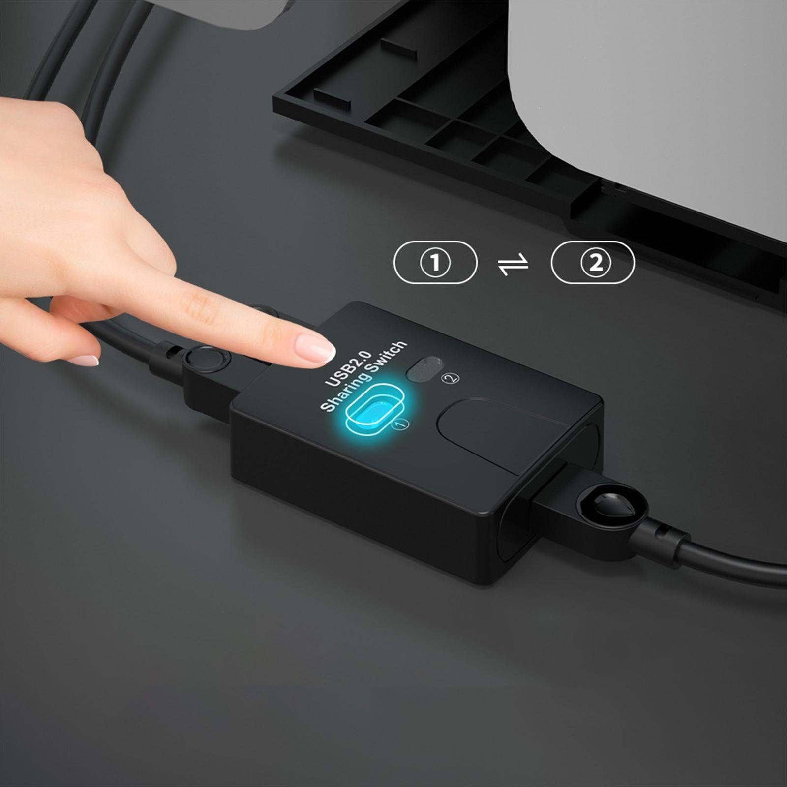 USB Print Sharer Switch 2 In 1 Out USB Auto Printer Sharer Splitter For ...