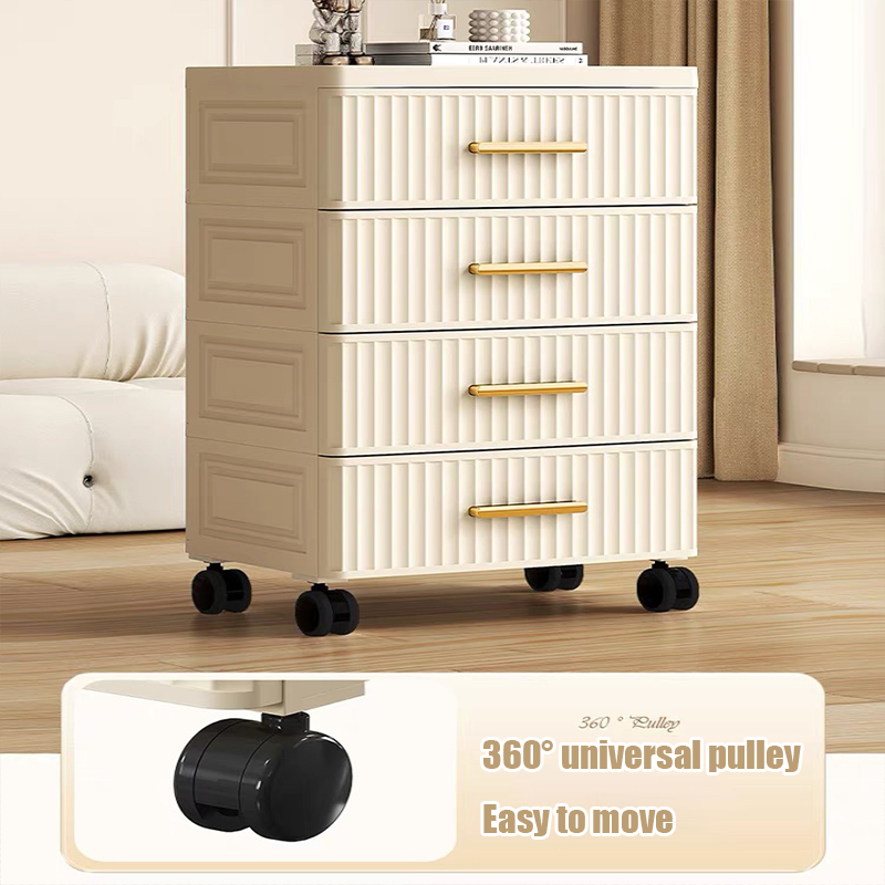Trove Drawer Storage Cabinet With Wheel Multi-Layer Moveable Night ...