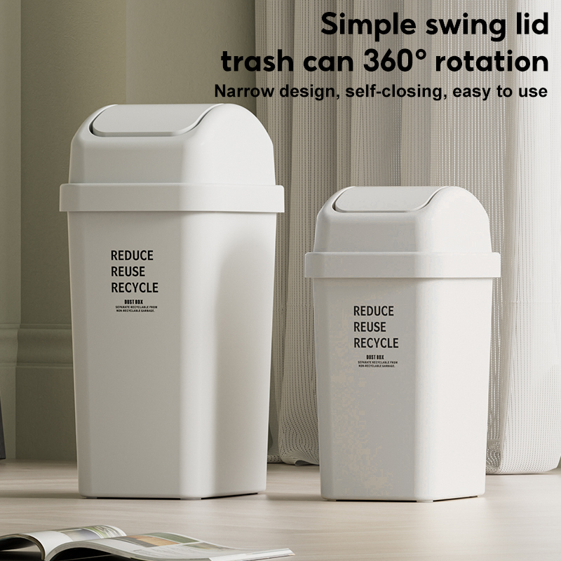CHIT 6/12L Shake Lid Trash Can Plastic Basurahan With Cover Heavy Duty ...