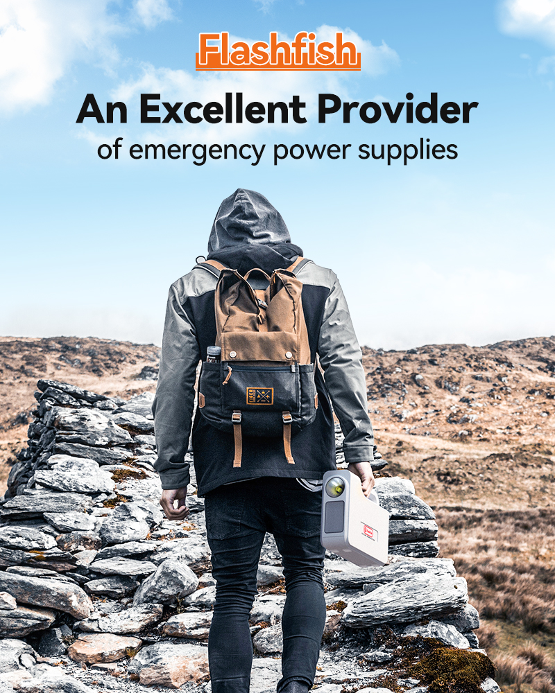 Flashfish 300W 60Hz solar generator solar panel power station Lifepo4 ...