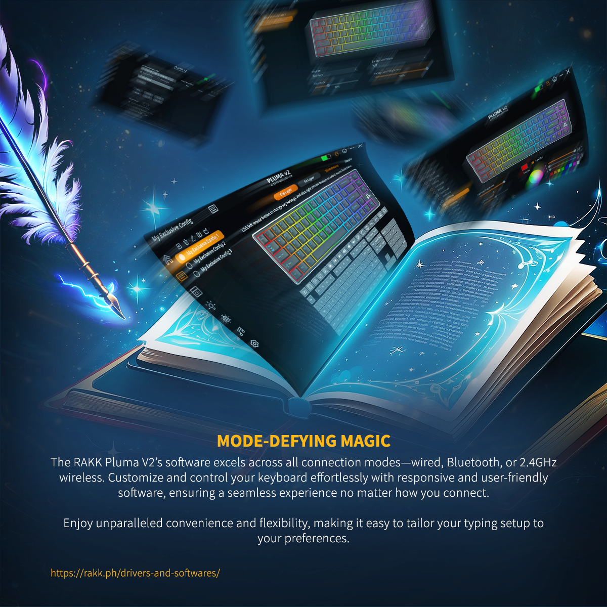 EasyPC | RAKK Pluma 68 and Pluma V2 57 keys Wireless Mechanical ...