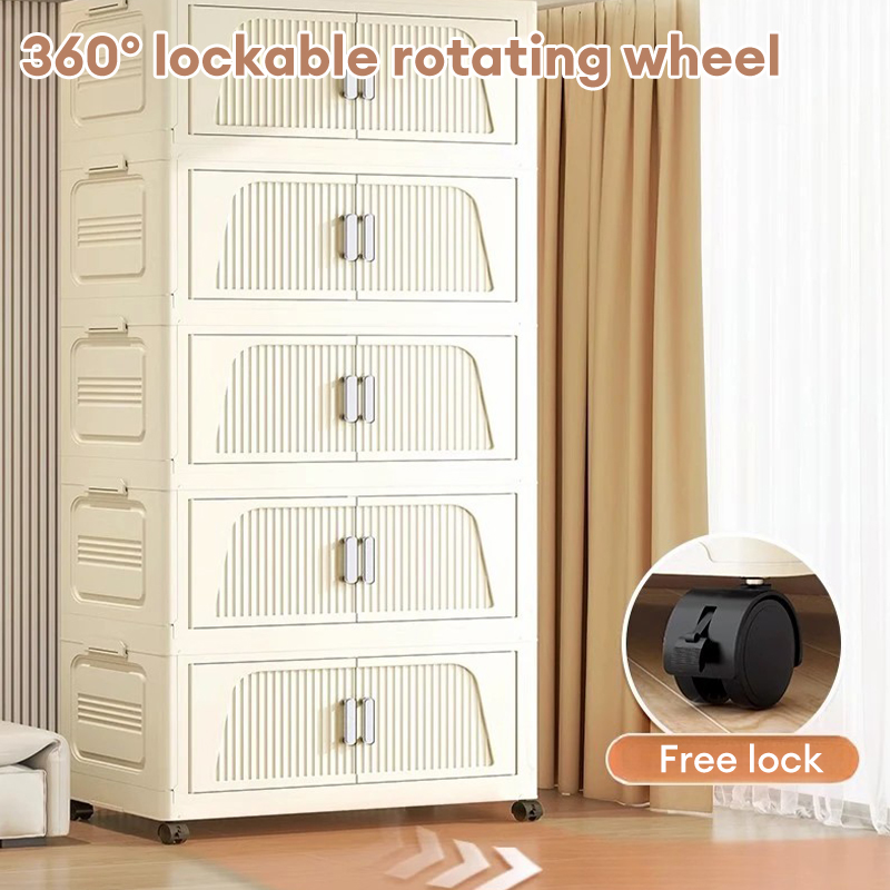 MUJU Foldable Storage Cabinet For Clothes Storage Durabox With Magnetic ...