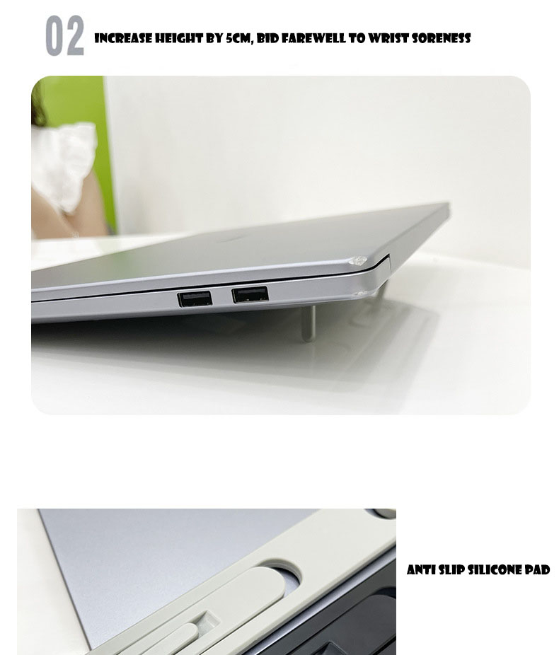 Laptop Stand Aluminum Self-adhesive Foldable Portable Foldable Laptop ...