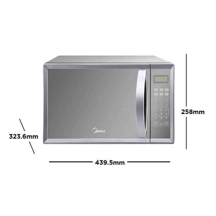 Midea 20L Silver Digital Microwave Oven with Digital Type Control ...