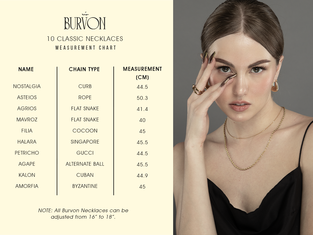 Burvon The Classic Collection Necklaces (Plain Chain Jewelry) | Shopee ...