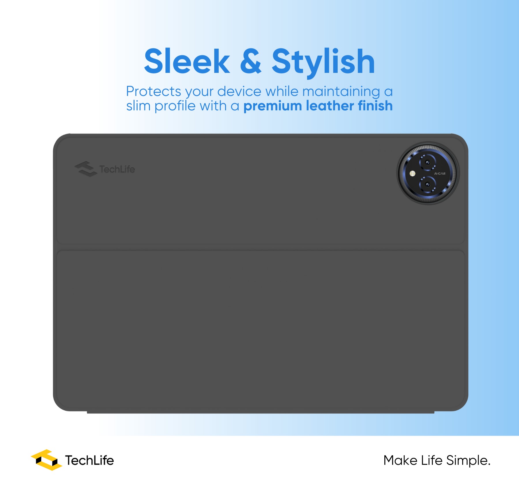 TechLife Pad Neo Folio Case l Magnetic Snap-On Stand l PU Leather & PC ...