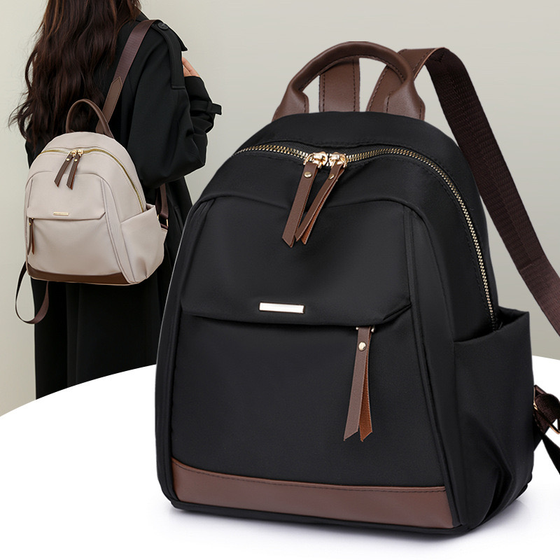 Mumu 9050 Nylon Women Back Pack College School Bag Waterproof Large ...