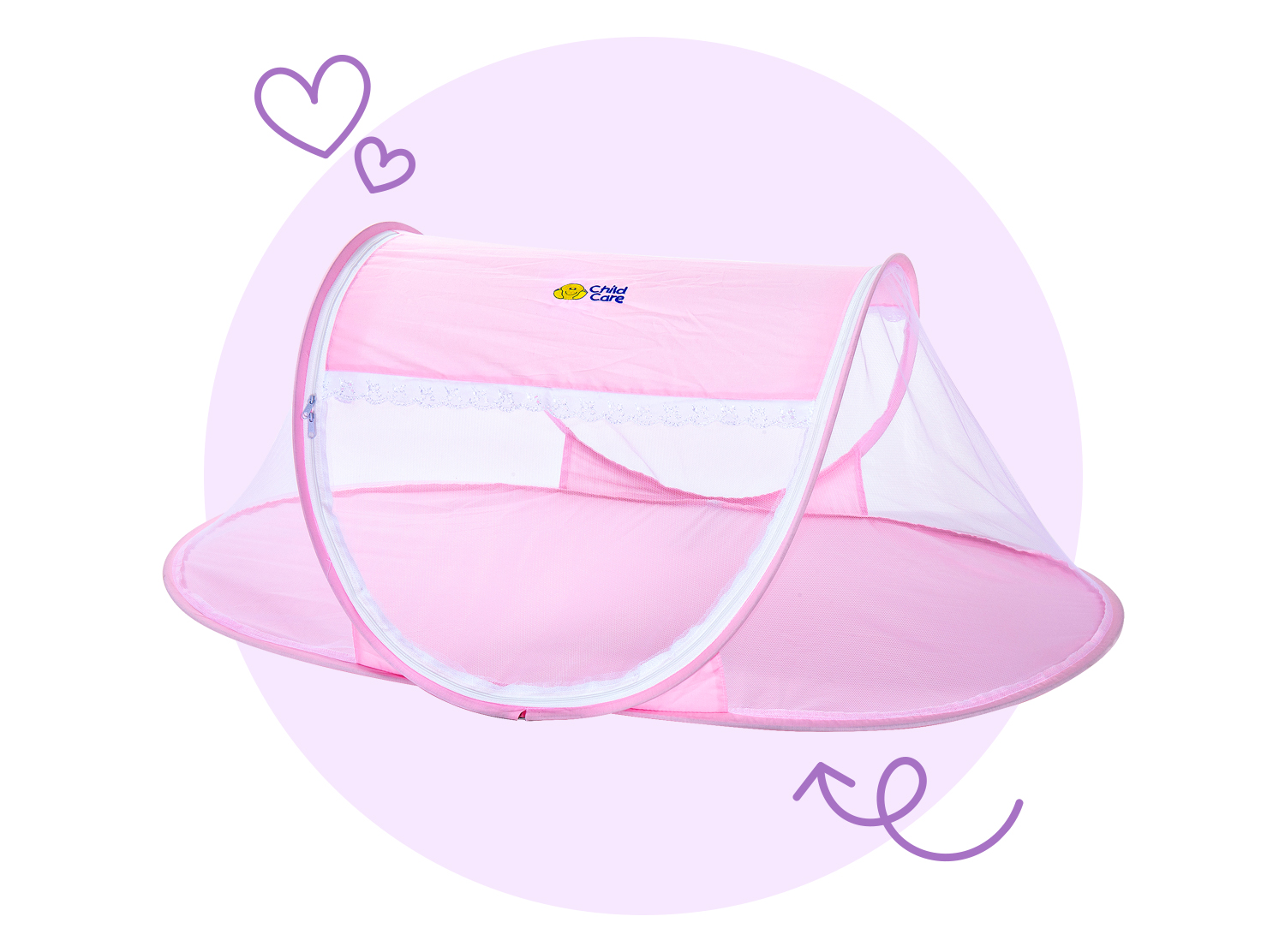 Child Care Foldable Mosquito Net Baby Room With Cotton Lace (Kulambo ...