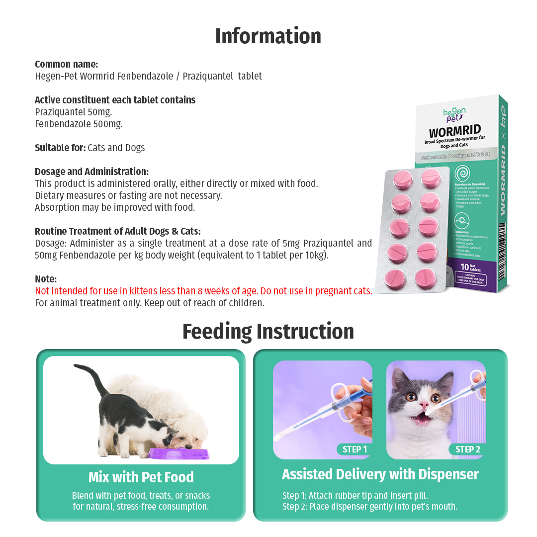 Buy 3 Free 1 Deworming Tablet For Nematocide Deworm Worm Rid Heartworm ...