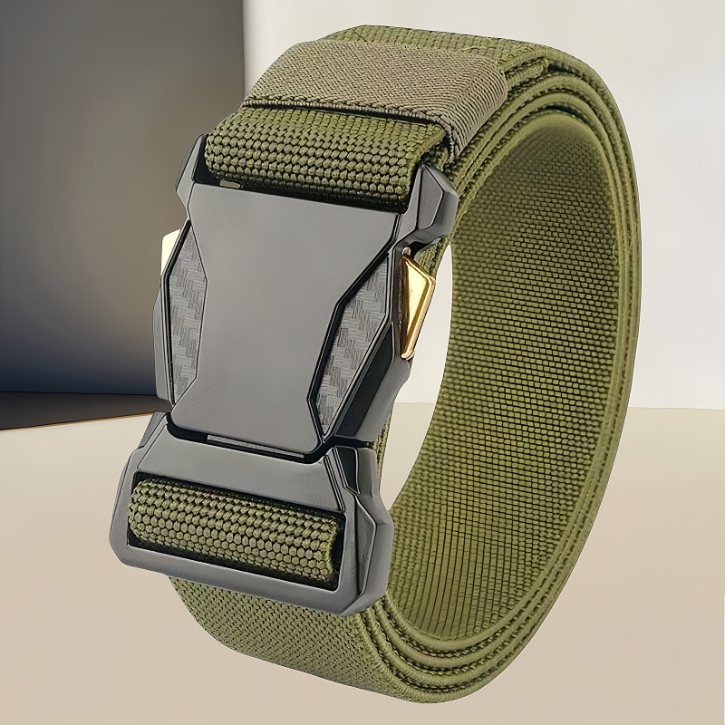 Military Tactical Men's Belt Nylon Cable Automatic Locking Head No Need ...