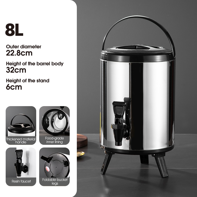 【Ready Stock】Milk Tea Bucket Milk Tea Barrel Water Jug Stainless ...