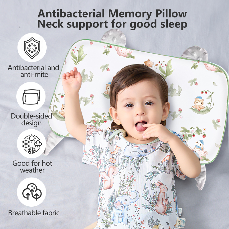 Einmilk Baby Memory Foam Pillow Extra Neck Support Memory Foam ...