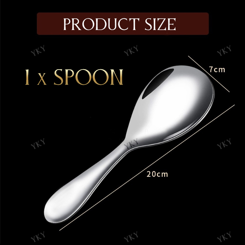 Non-stick Rice Spoon Rice Serving Scooper Stainless Steel Large Spoon ...