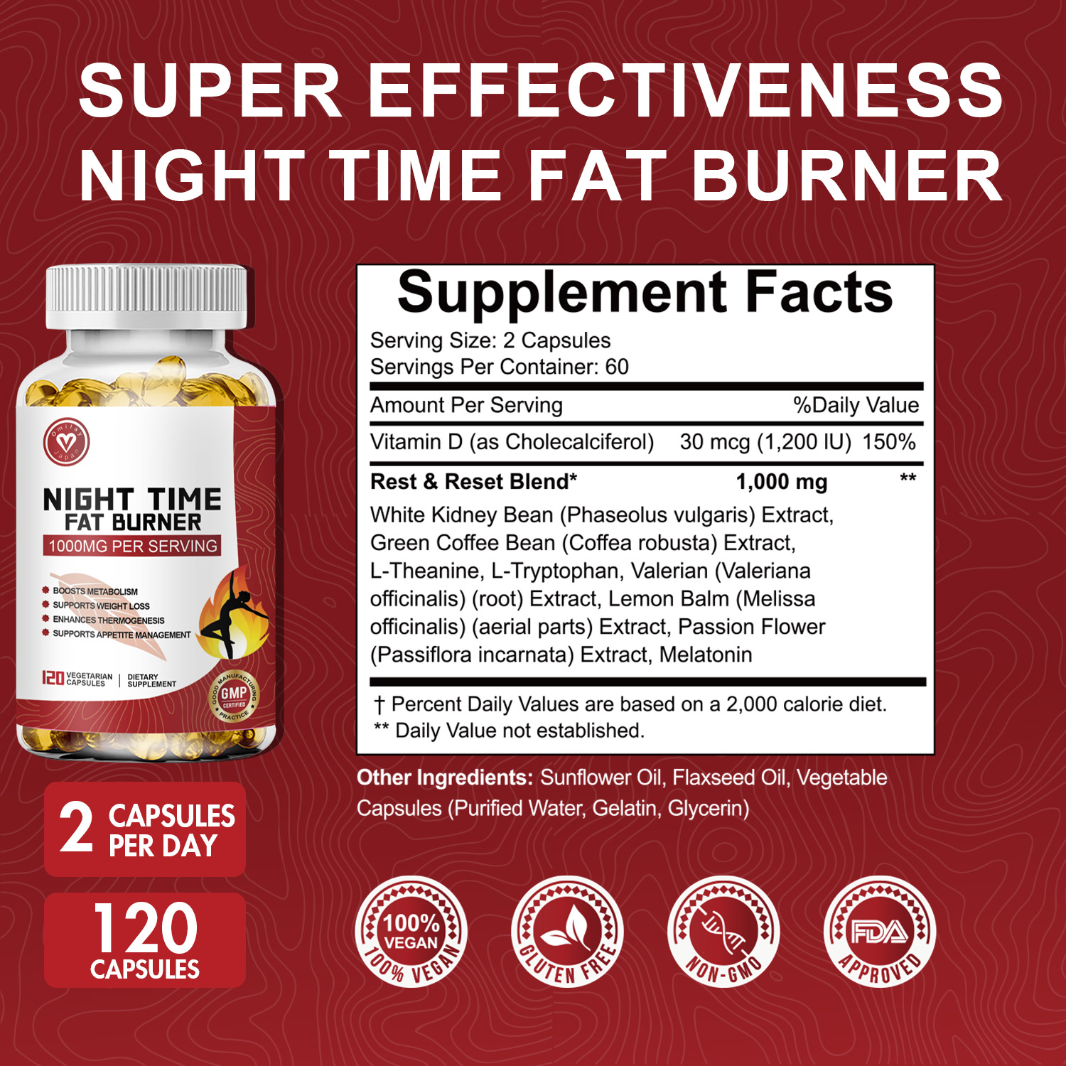 Softher Night Time Fat Burner Supplement Weight Management Appetite ...