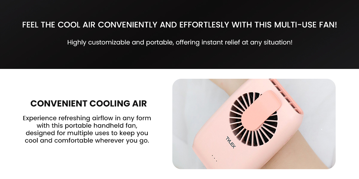 Tylex XM25 Neck Fan Multi-Purpose Portable Hanging Wrist Desk Waist Fan ...