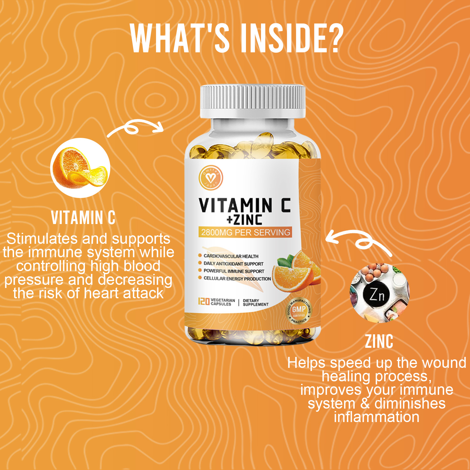 SOFTHER Vitamin C With Zinc for Adult Capsules for Supports Collagen ...