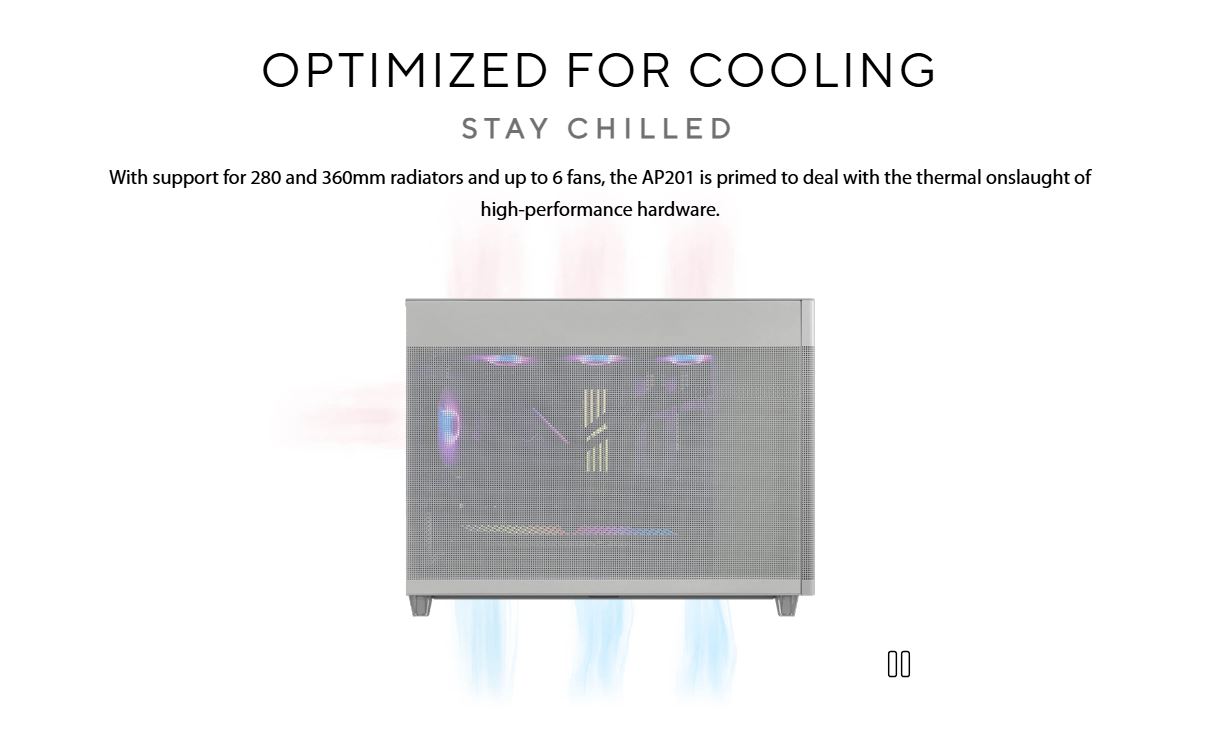 ASUS Computer PC Case Prime AP201 microATX Case Small Tower Mesh Panel ...