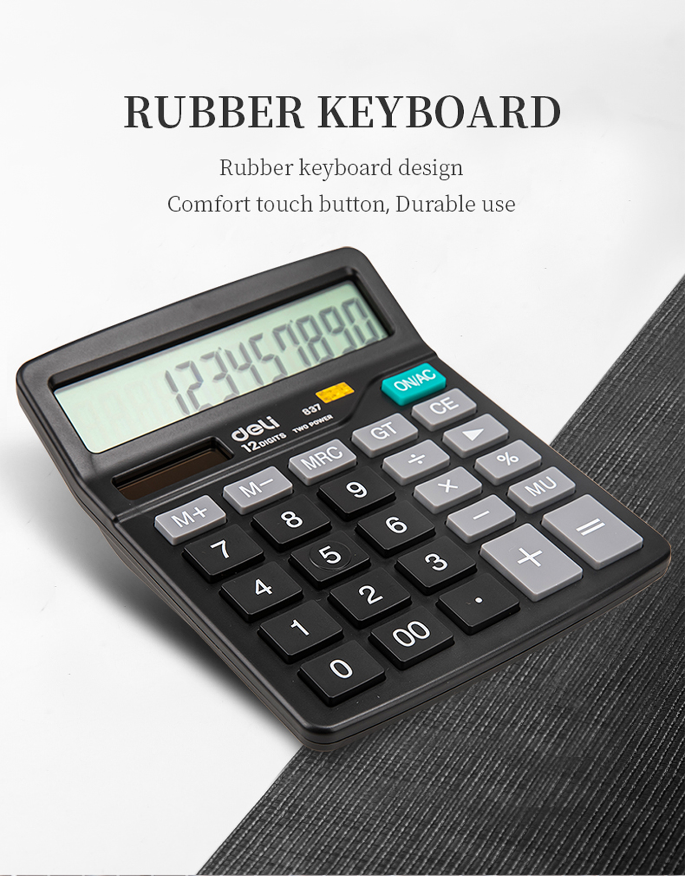 Deli E837 12 Digits Desktop Calculator with Big Display (1PC) [7528837 ...