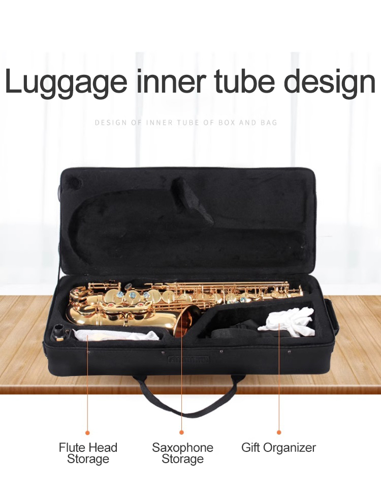 Saxophone Alto E-Key Saxophone Brass Lacquered Alto Saxophone (with ...