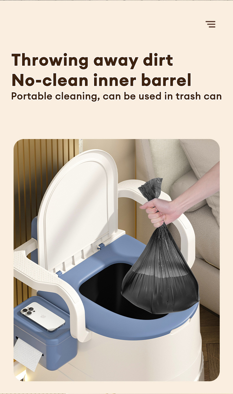 Arinola for Adult Portable Toilet Bowl Mobile Plastic Toilet for Adult ...