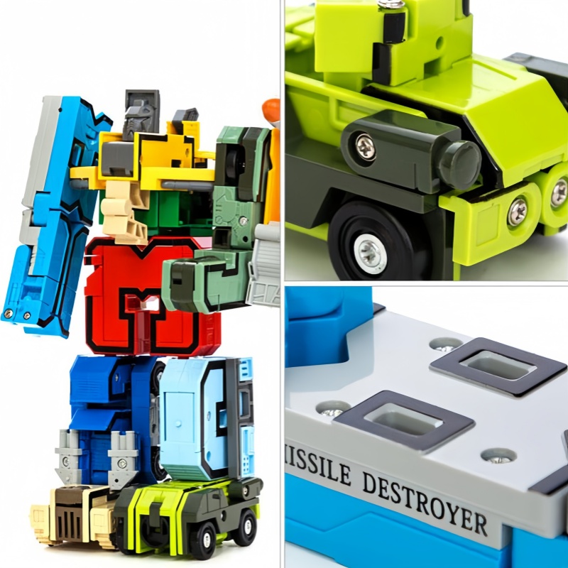 10 Pcs Full Set Transformers Number Robot Toy Set DIY Assemble Number ...