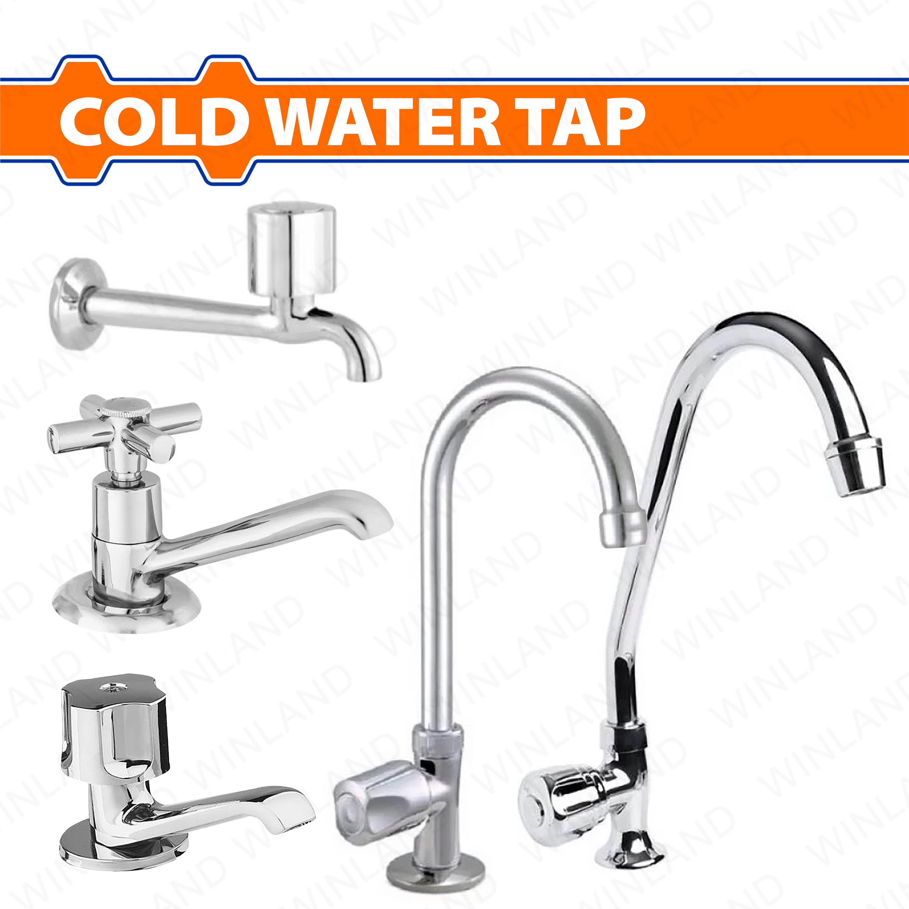 Wadfow by Winland Brass Body Stainless Steel Handle Cold Water Tap ...