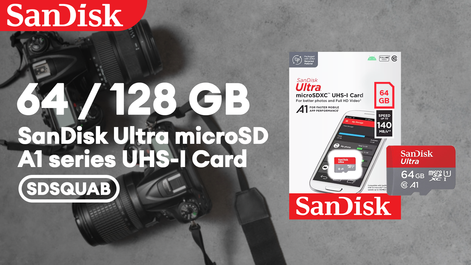 SanDisk Ultra microSD A1 series UHS-I Card (SDSQUAB) | Shopee Philippines