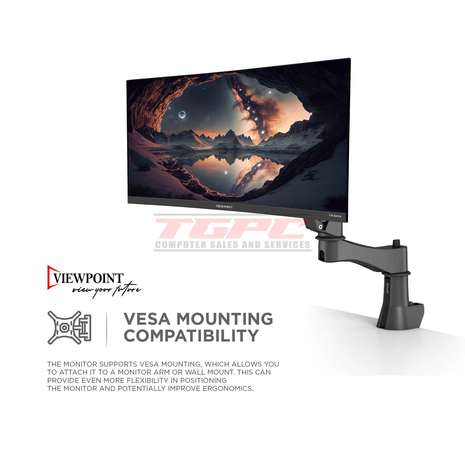 TGPC / Flat Gaming Monitor / Viewpoint / VP2718F PRO / 27 Inches / 180 ...