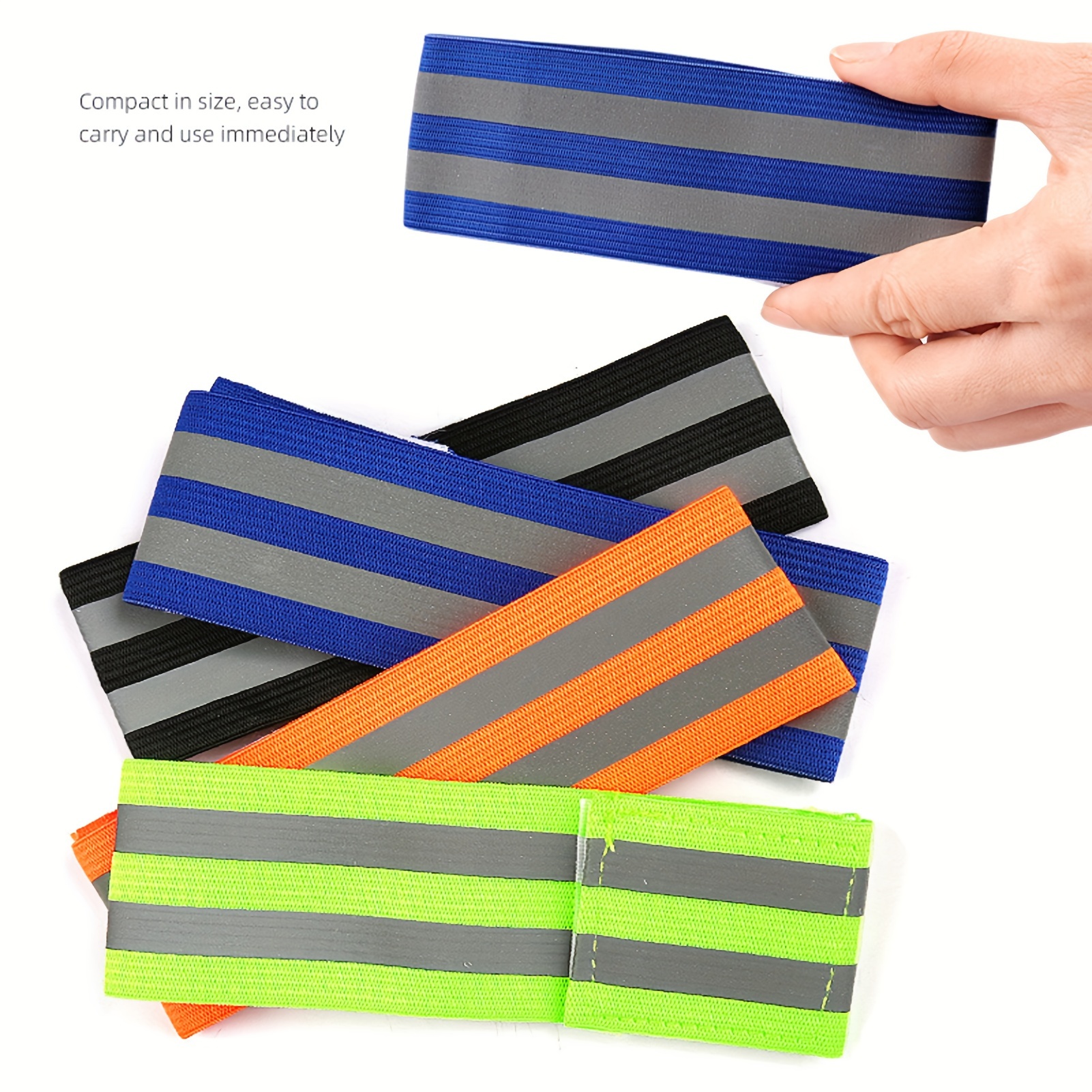 2Pcs High-Visibility Reflective Safety Bands for Running and Cycling ...