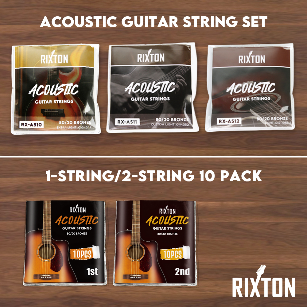 RIXTON Guitar Strings 6Pcs/Set Acoustic Guitar String Set Phosphor ...