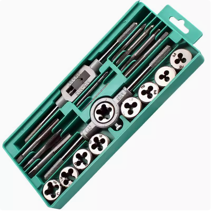 20PCS Adjustable Tap and Die Set Hand Tap Wrench threader Metric Threading Tool Set | Shopee ...