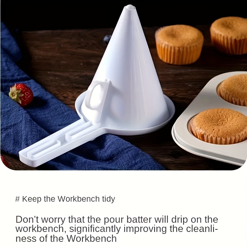 300ml Adjustable Funnel Baking Dough Dispenser Batter Dispenser Funnel ...