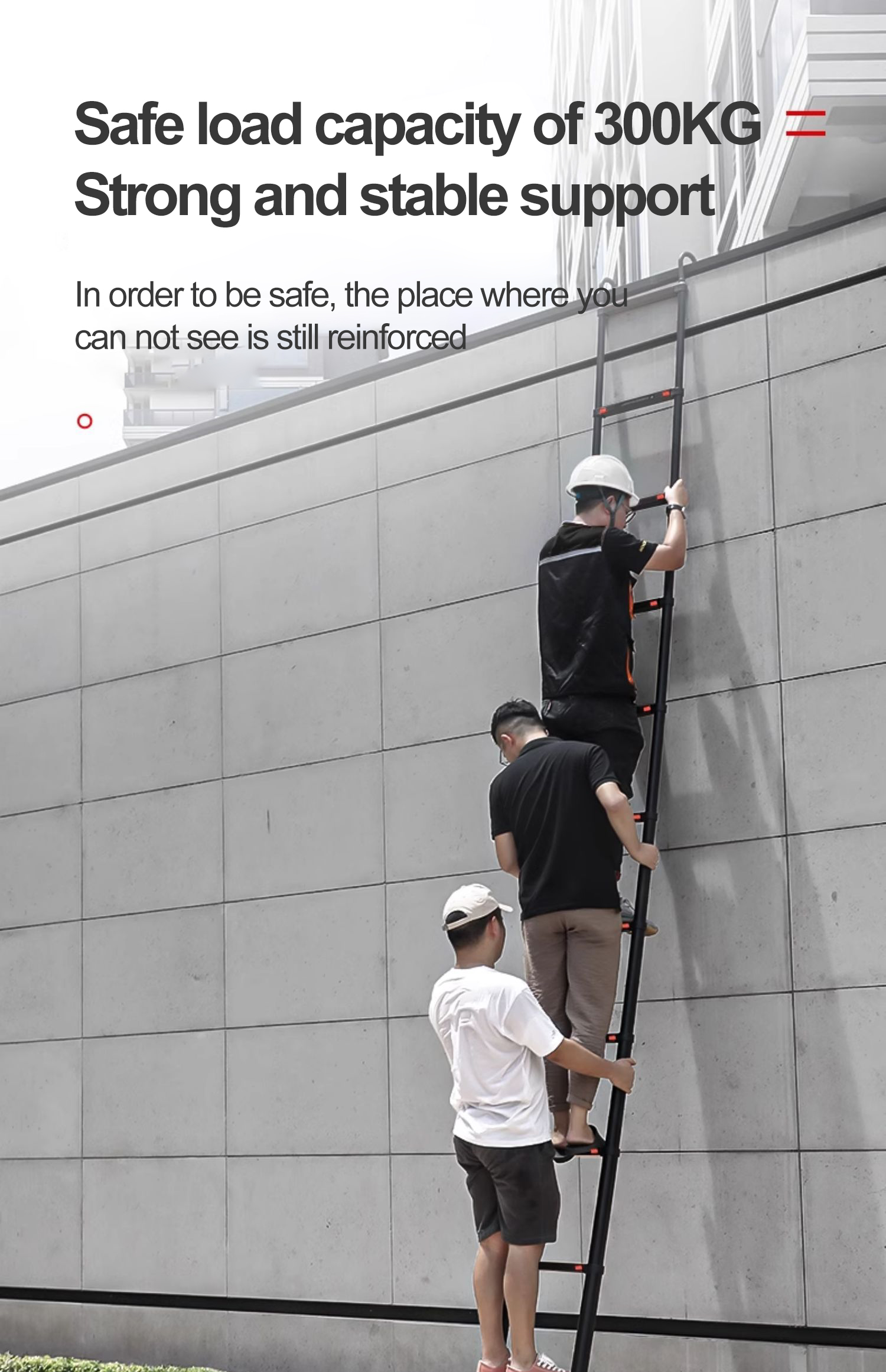 New Telescopic Ladder Foldable Aluminum heavy duty steel ladder load ...