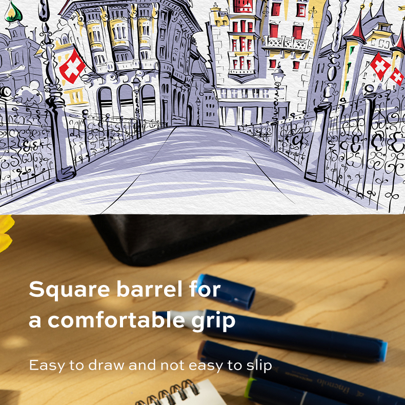 Deli Finenolo 30/40/60/80 Colors Painting Alcohol Art Double Head ...