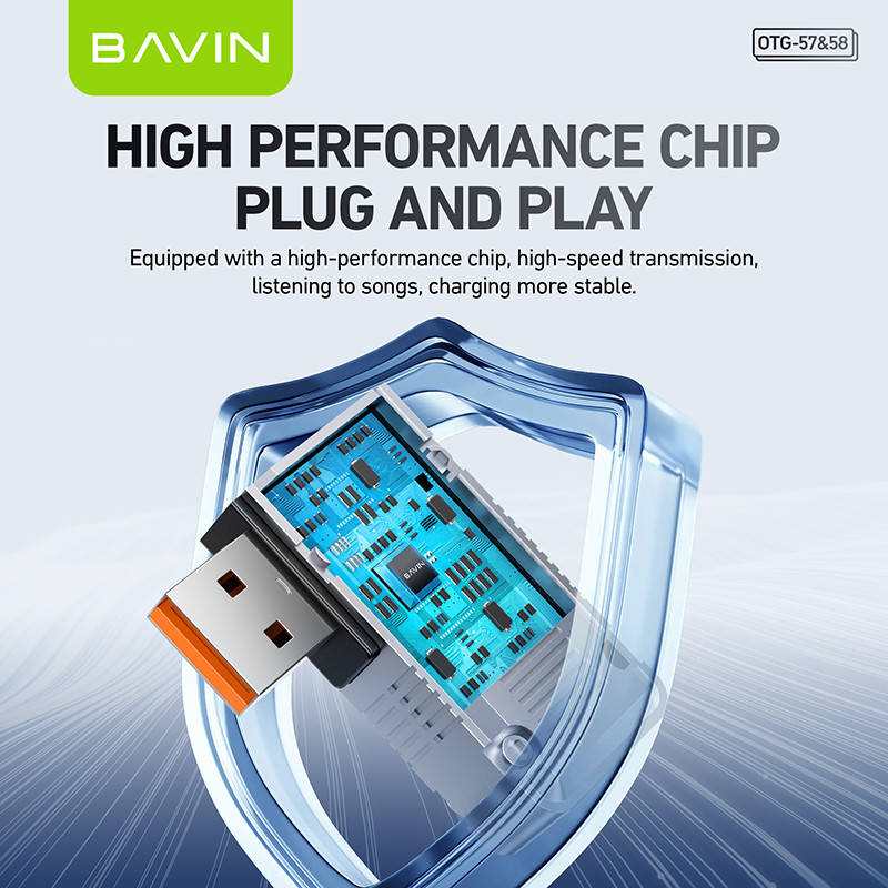 BAVIN O58 OTG 120W Fast Charging Plug & Play Adapter USB to Type-C w ...
