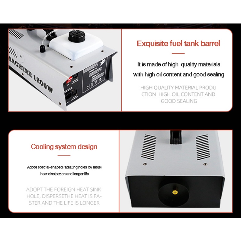 Professional Haze Fog Machine 900W Wireless Remote Control Cold Smoke ...