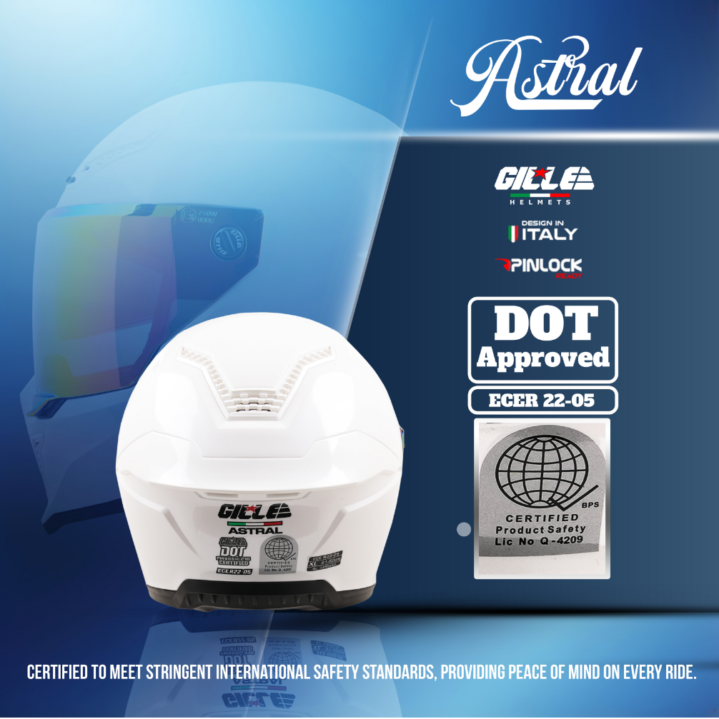 GILLE ASTRAL Revo Lens Full Face Dual Visor Motorcycle Helmet | Shopee ...