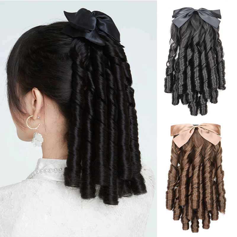 Curly Hair Ponytail Wig Extension Hair Clip Hair Comb Synthetic Hairpin ...