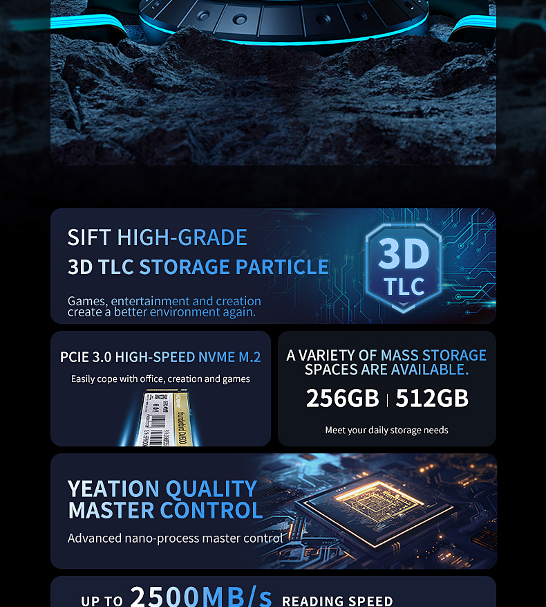 HKC DV600 M.2 Nvme Pcie 3.0 SSD 256GB / 512GB / 1TB For Desktop Laptop ...