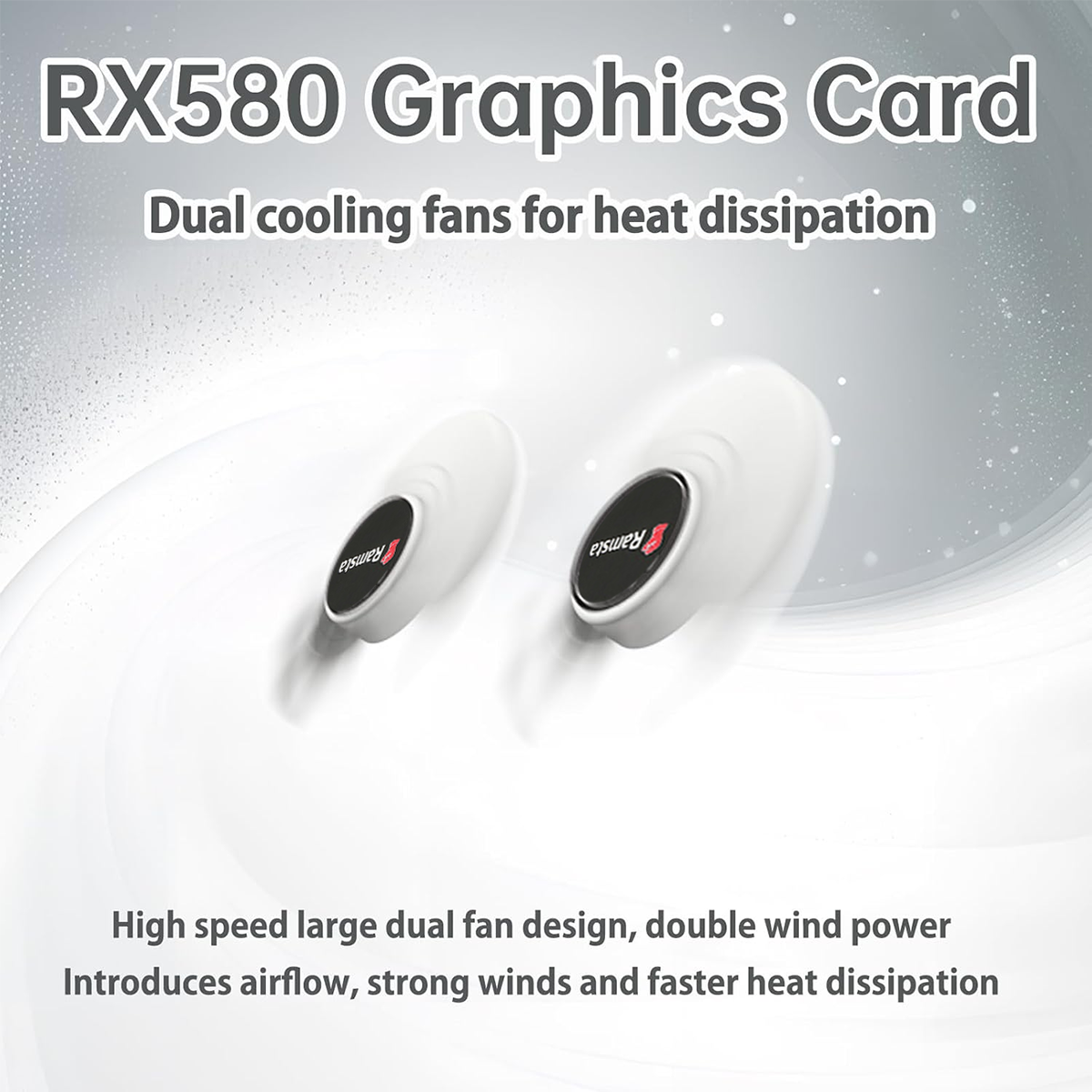 RAMSTA AMD RX550 4GB / RX580 8GB Graphics Card GDDR5 256Bit Computer ...