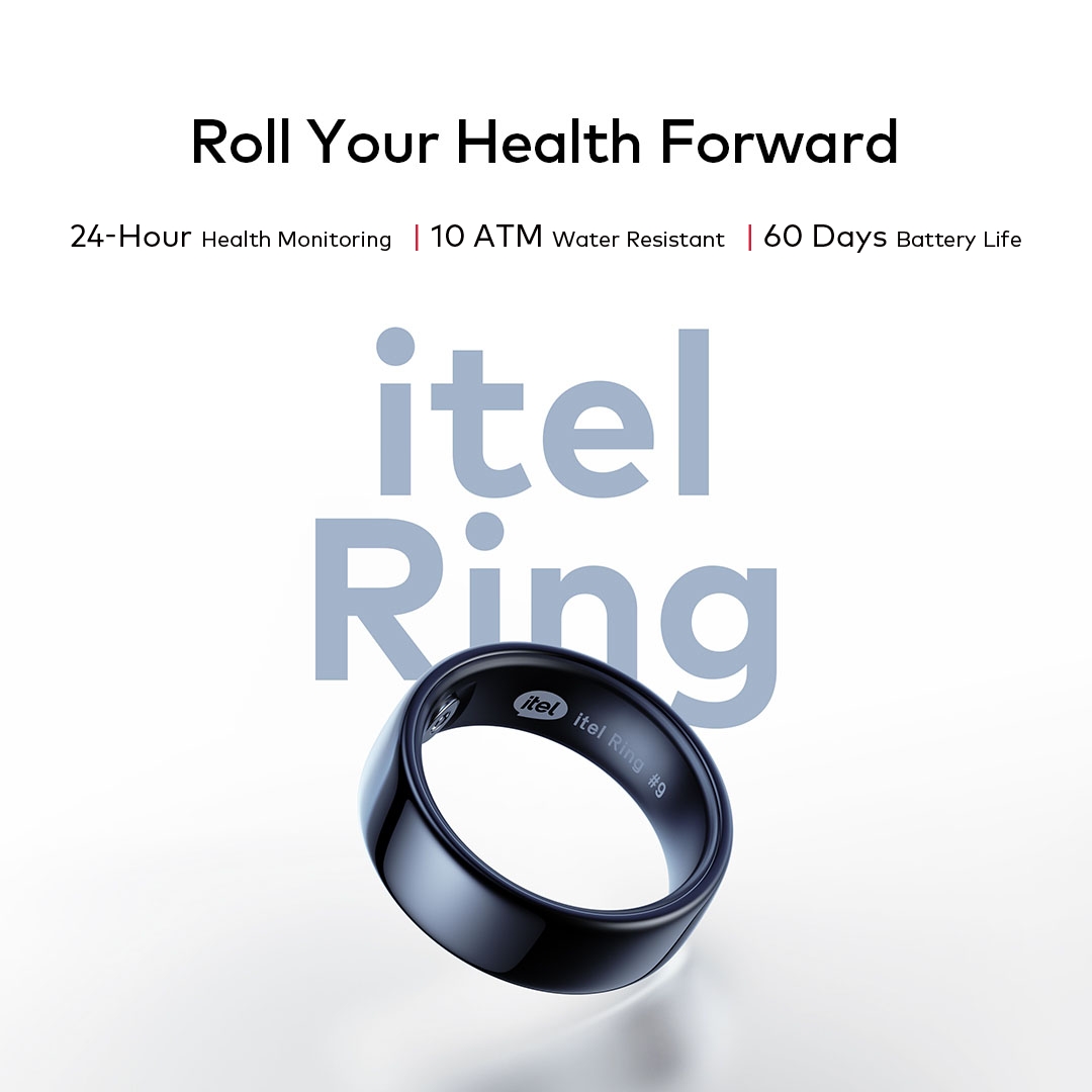 itel Smart Ring | 24-Hour Health Monitor | Stainless Steel | 10 ATM ...