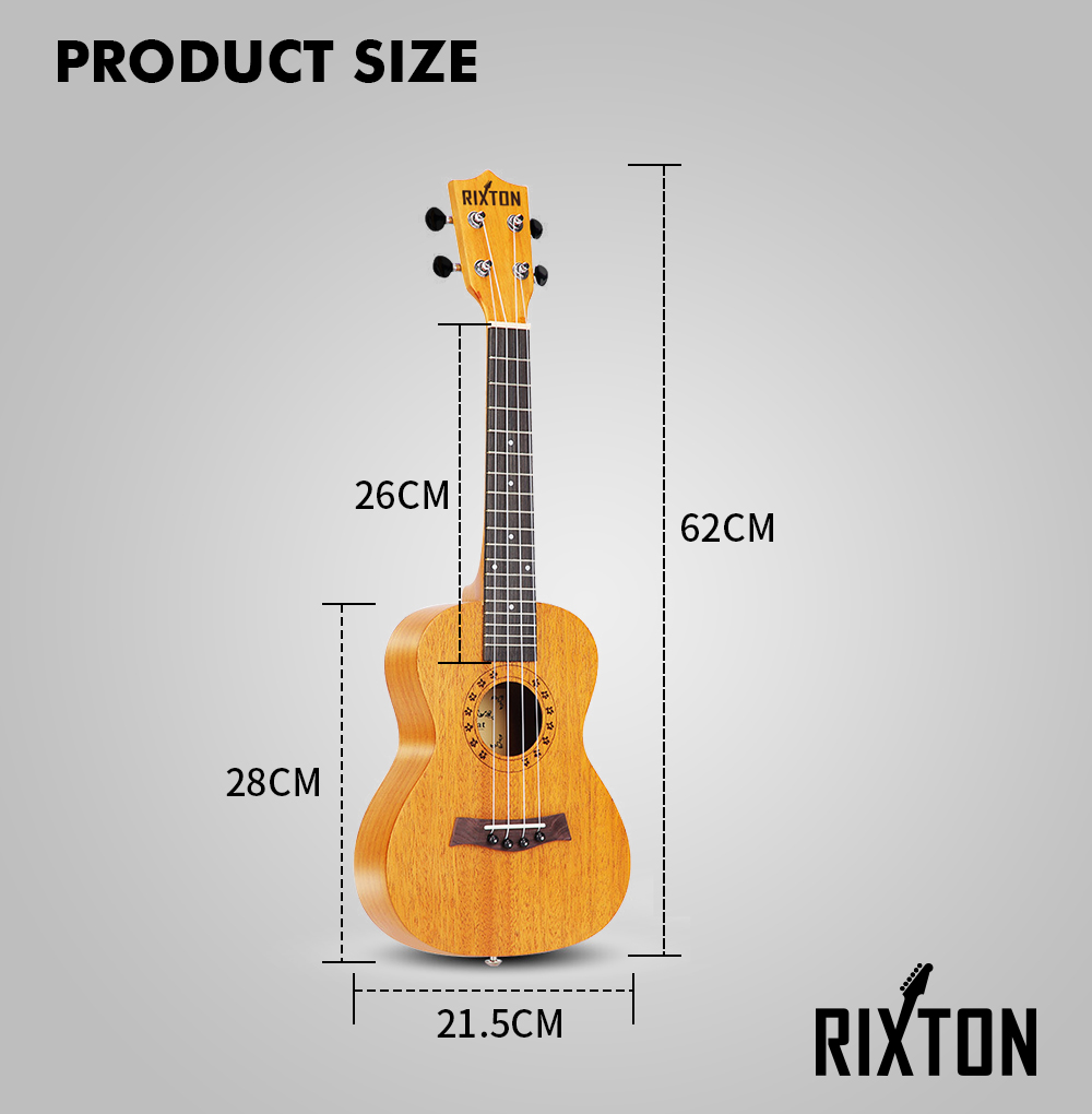 RIXTON Ukulele 23inch Beginner Mahogany 23 Inch Ukulele Hawaii Guitar ...