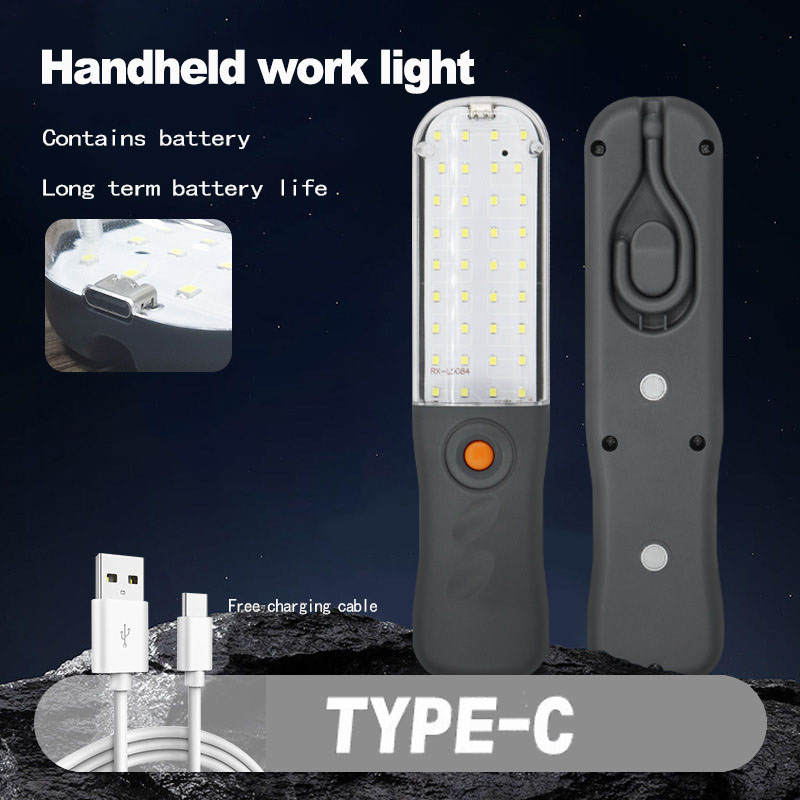 LED Handheld Rechargeable Work Lamp USB Outdoor Maintenance Light Multi ...