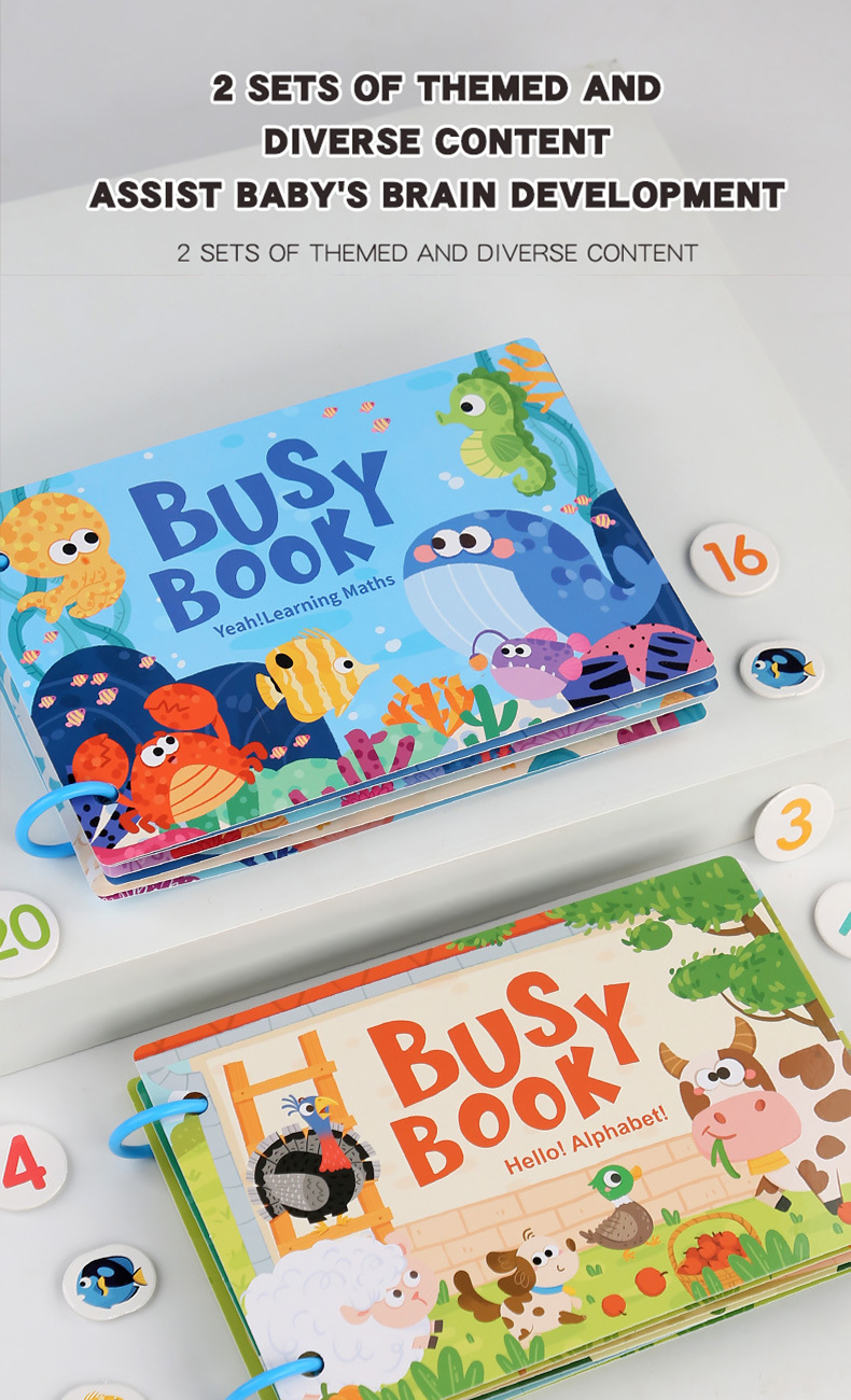 Smart Sprout Kids Busy Book Tearable Velcro Books Educational Toys ...