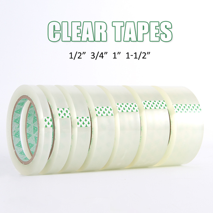 Clear Tapes with Different Sizes 1/2, 3/4, 1, 1-1/2 Inch Poly tape ...